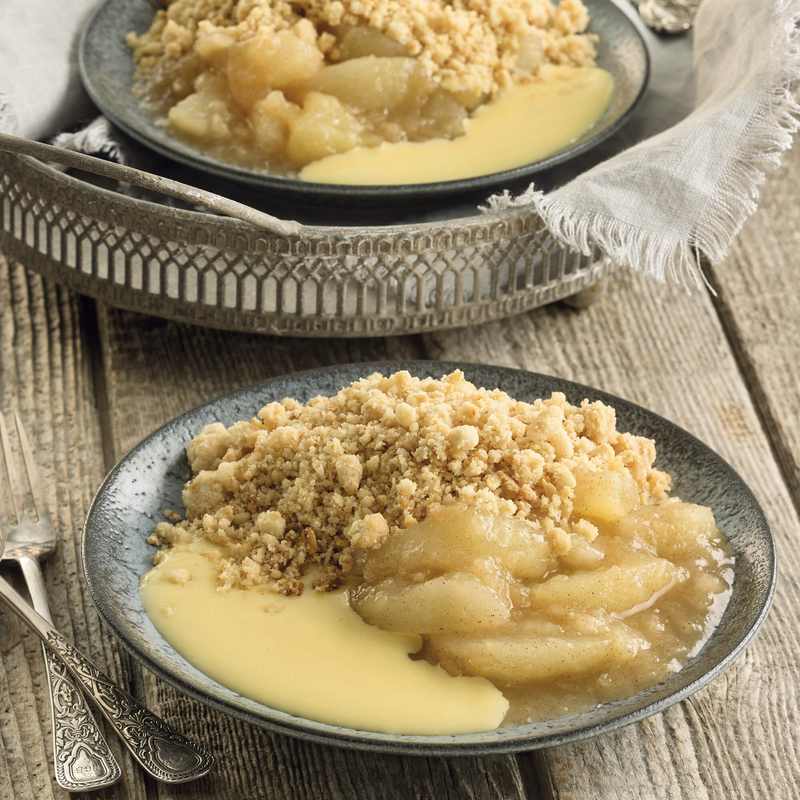 Sharing Apple Crumble and Custard
