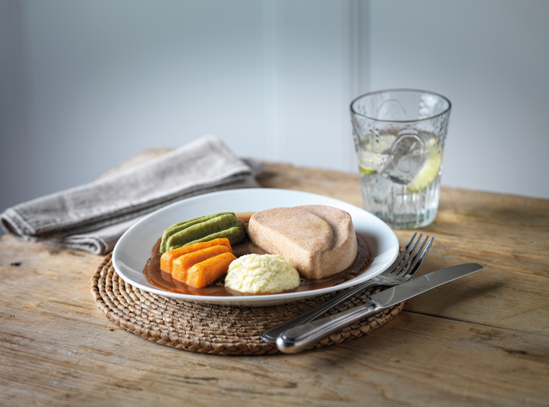 Puréed Beef Stew & Dumplings